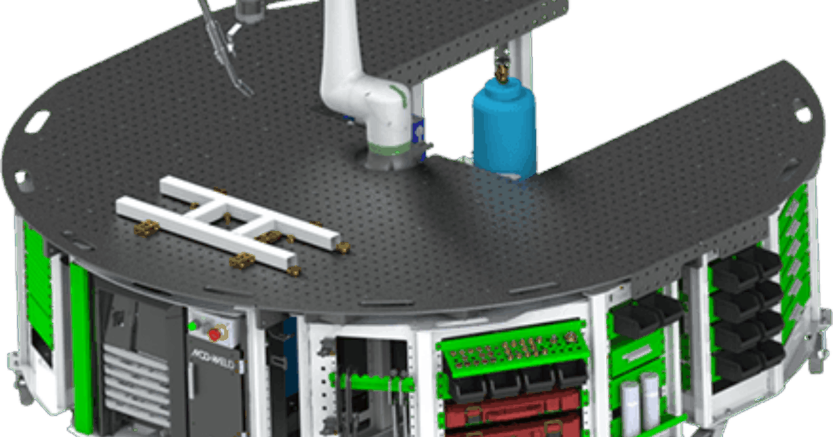 APT Manufacturing Mod-Weld Cobot MAC Cart with Fanuc… | Robots.com