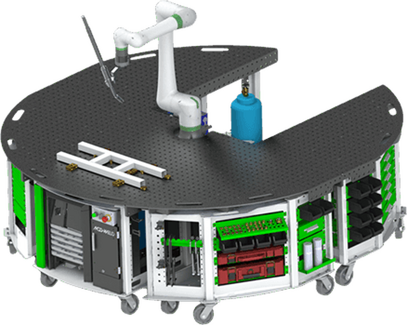 APT Manufacturing Mod-Weld Cobot MAC Cart with Fanuc… | Robots.com