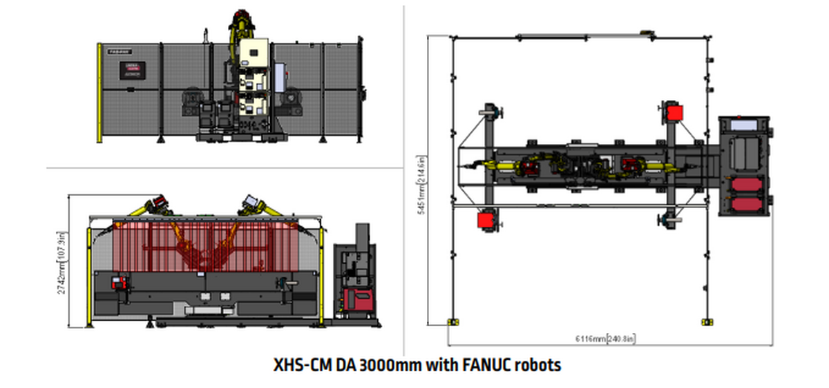 Fab-Pak® XHS-CM Robotic Welding Cell with Dual Fanuc Robots