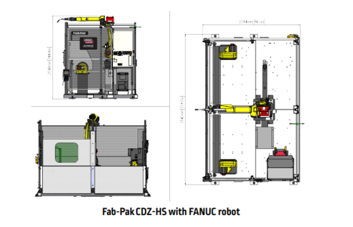Fab-Pak® CDZ Robotic Welding Cell with Fanuc Robot