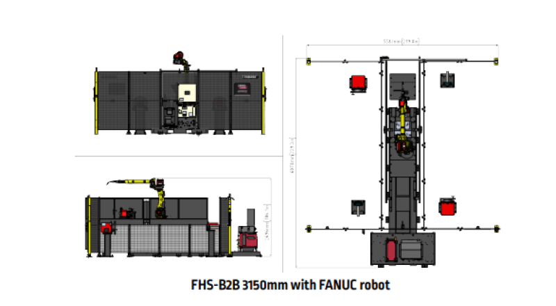 Fab-Pak® FHS-B2B Robotic Welding Cell with Fanuc Robot