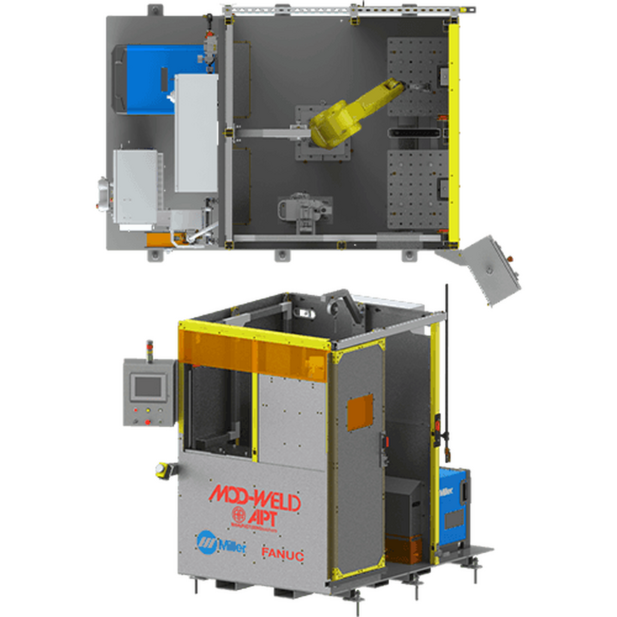 Mod-Weld MATE Series Dual Station Fixed Table Welding Cell with Fanuc…