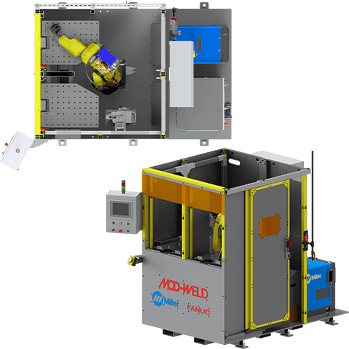 Mod-Weld MATE Series Dual Station Shuttle Welding Cell with Fanuc Arc…
