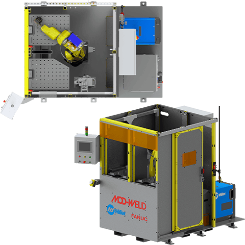 Mod-Weld MATE Series Dual Station Shuttle Welding Cell with Fanuc Arc…