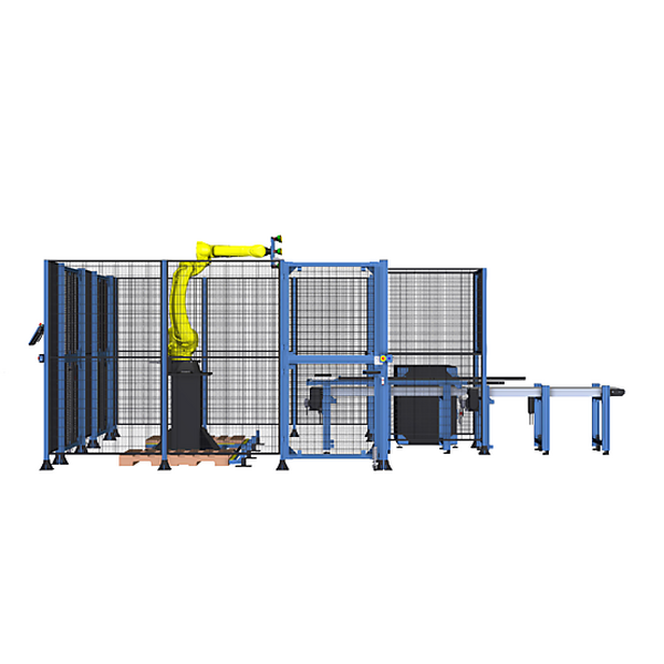 Turnkey Palletizer: Single Belt Infeed & Dual Outfeed with New Fanuc…