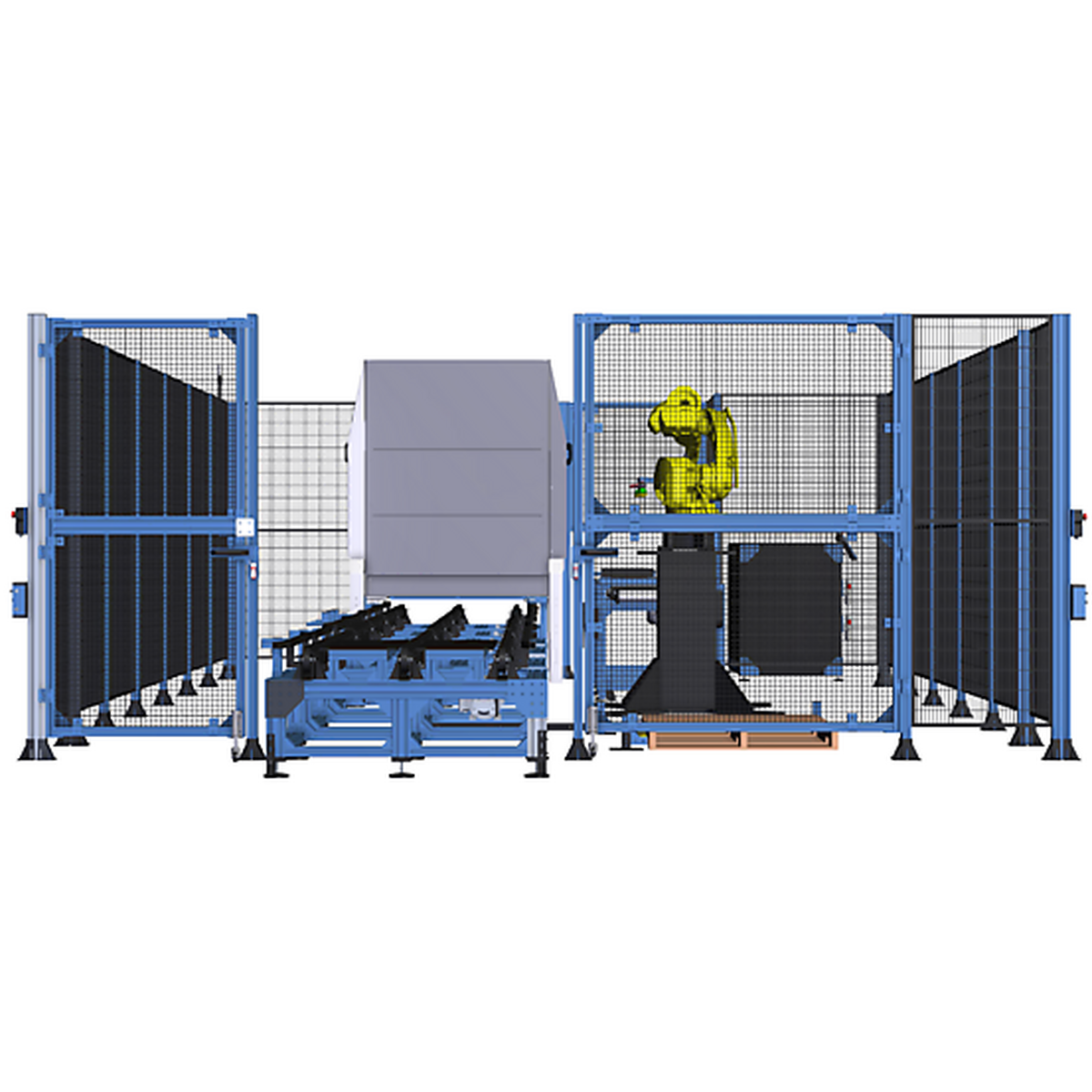 Turnkey Palletizer: Single Belt Infeed & Automated Outfeed with…