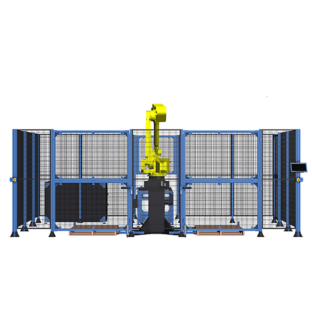 Turnkey Palletizer: Single Belt Infeed & Dual Outfeed with New Fanuc…