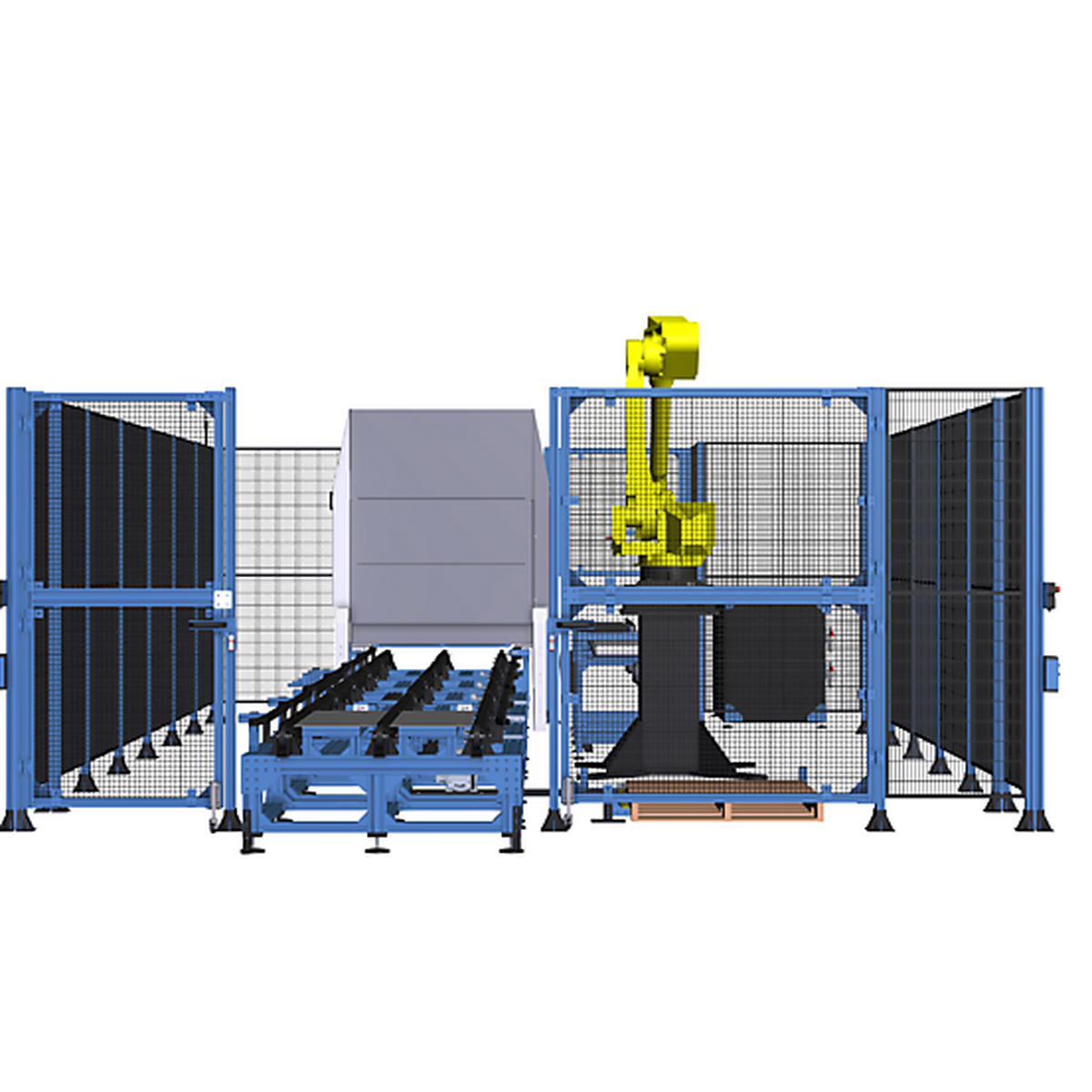 Turnkey Palletizer: Single Belt Infeed & Automated Outfeed with New…