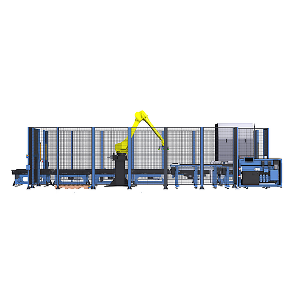 Turnkey Palletizer: Single Belt Infeed & Automated Outfeed with New…