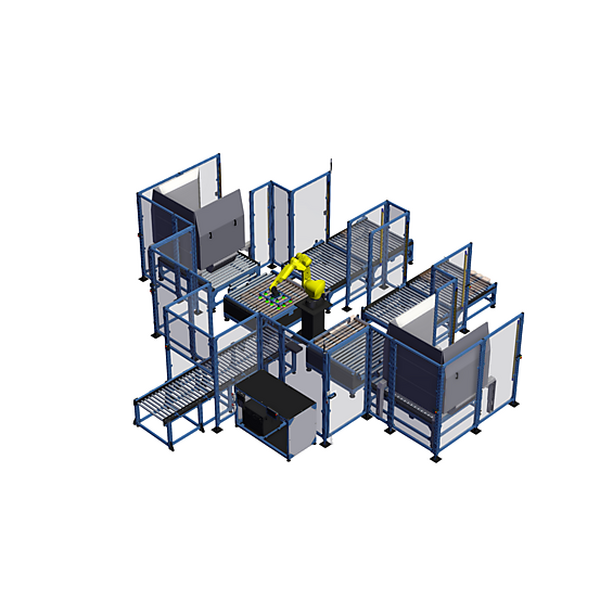 Industrial Palletizer with Dual Automated Outfeed and New Fanuc…