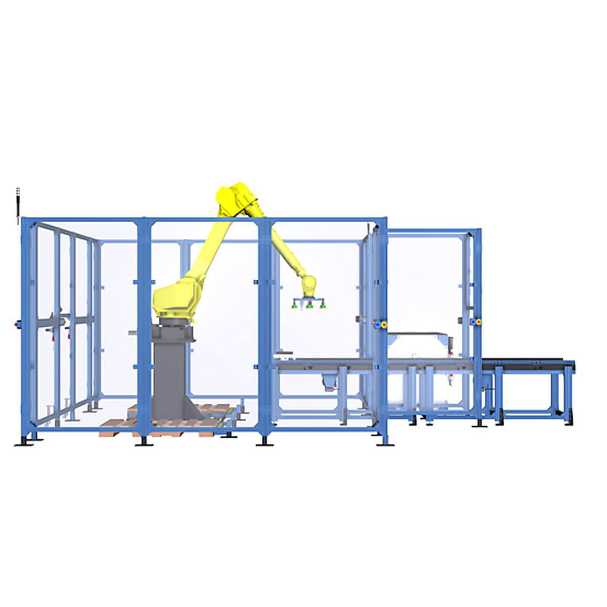 Industrial Palletizer with Dual Manual Outfeed and New Fanuc…