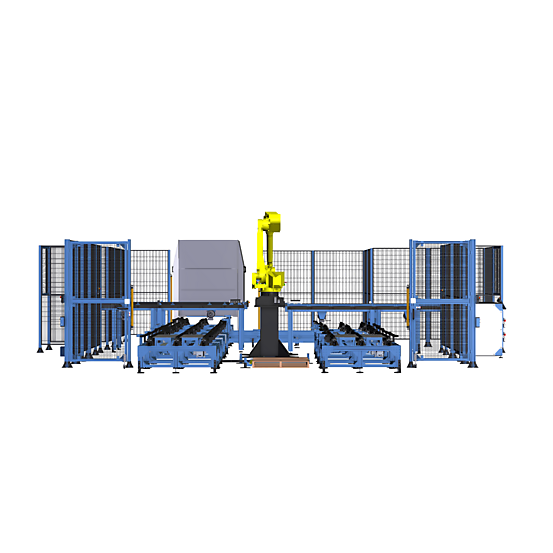 Turnkey Palletizer: Dual Infeed & Automated Outfeed with New Fanuc…