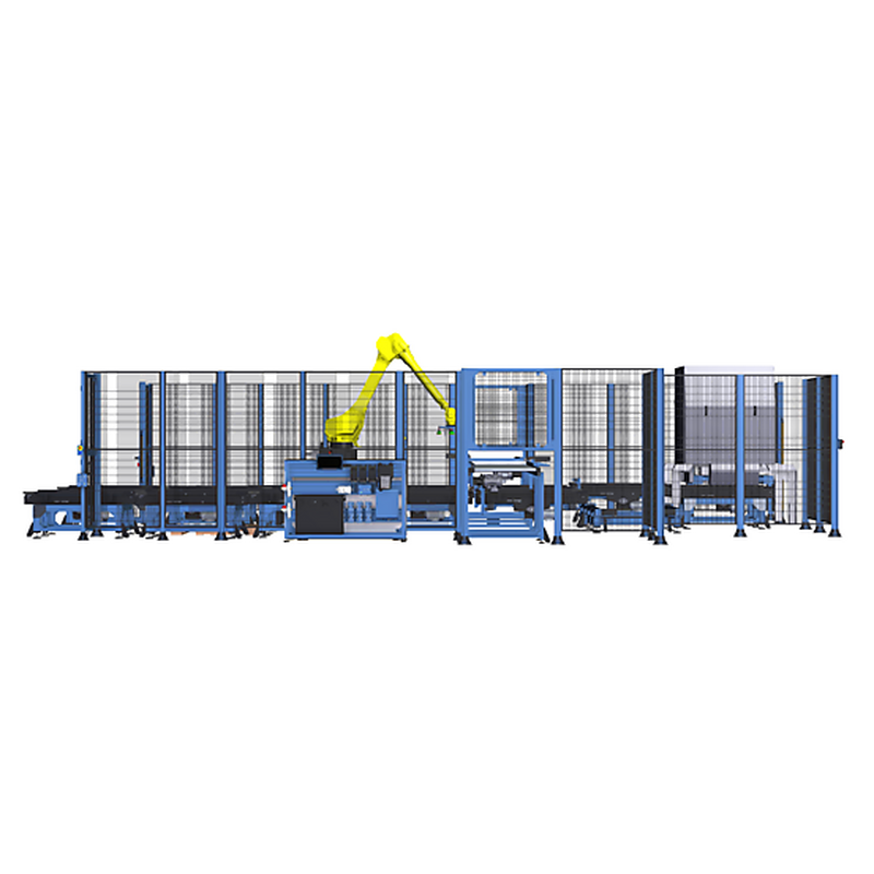Turnkey Palletizer: Dual Infeed & Automated Outfeed with New Fanuc…