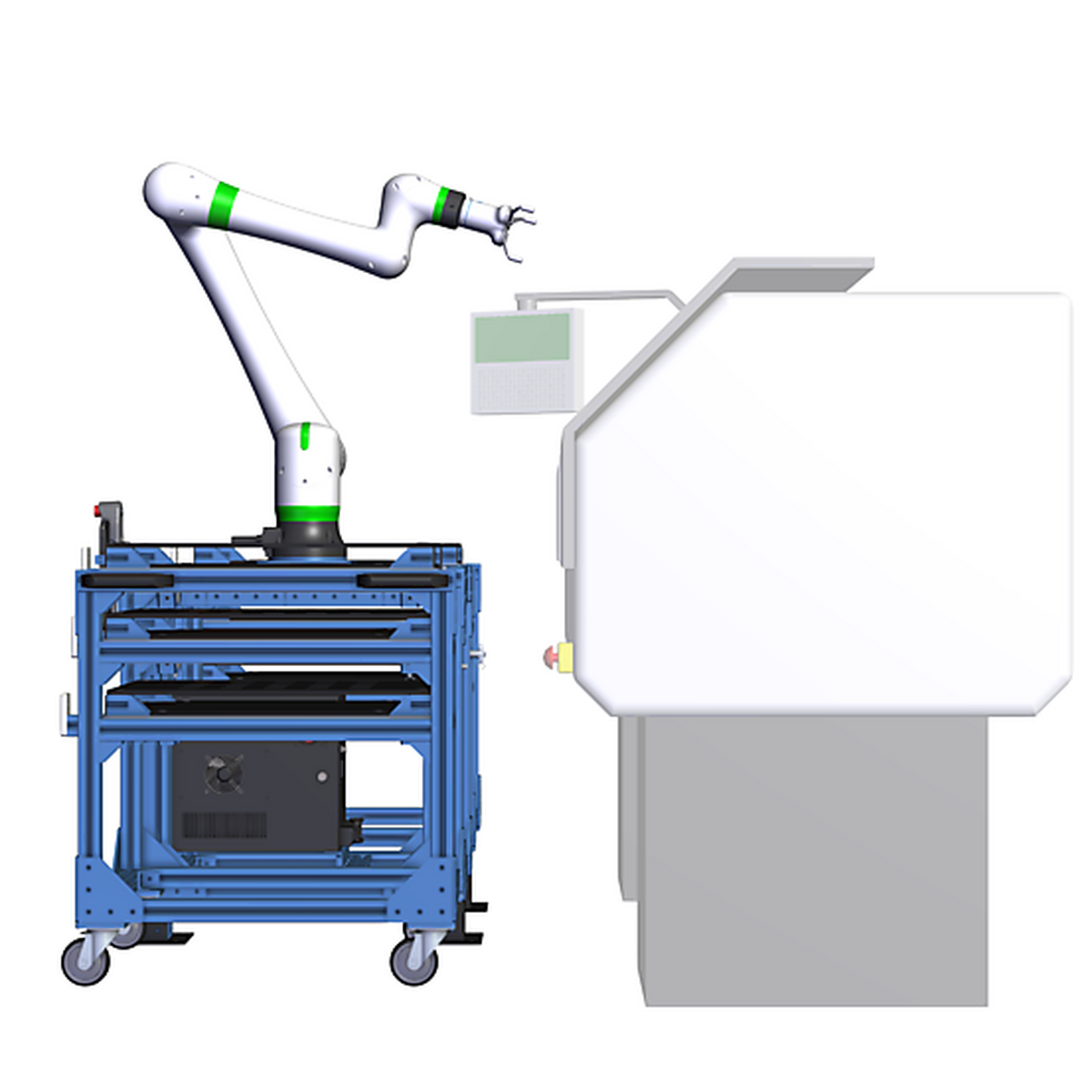 Machine Tending Cell with 2 Mobile Part Presenters with Fanuc…
