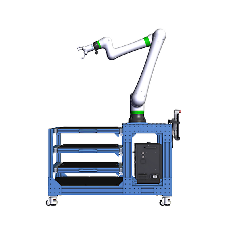 Mobile Machine Tending Workstation with 3 Large Drawers and Fanuc CRX…