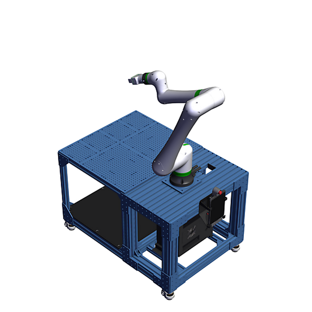 Mobile Machine Tending Cell with Fanuc CRX Cobot and Flat Tray…