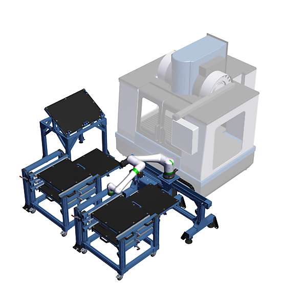 7th Axis Machine Tending Cobot Cell with Fanuc CRX10iA/L and Drawers…