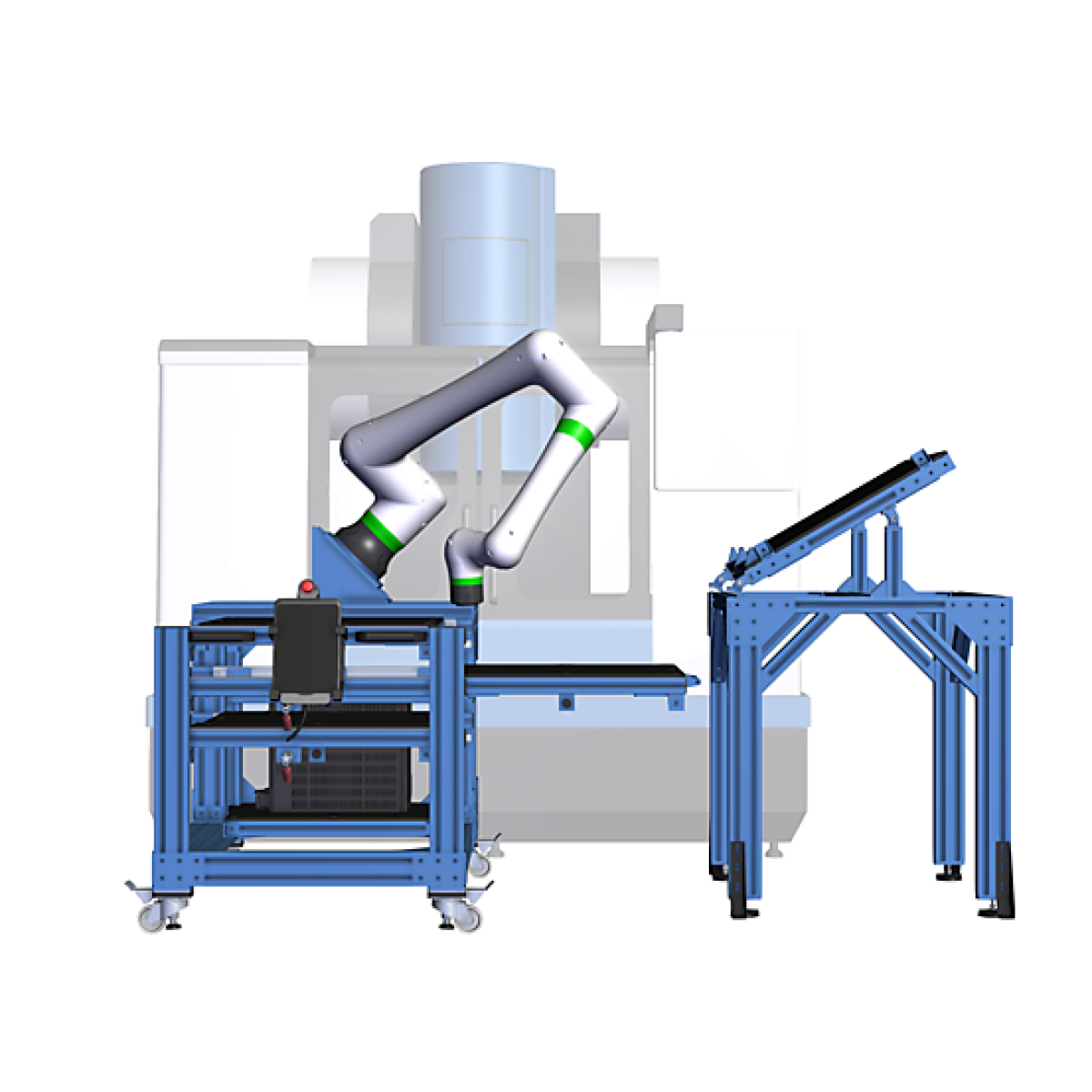 Mobile Machine Tending Cobot Cell with Fanuc CRX10iA/L and Drawers…