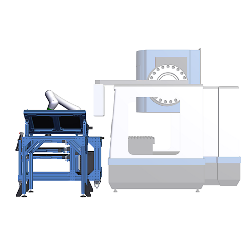 Mobile Machine Tending Cobot Cell with Fanuc CRX10iA/L and Drawers…