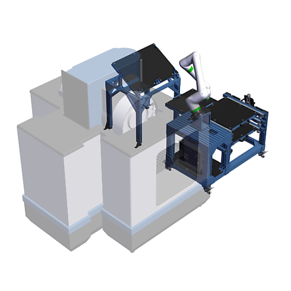 Mobile Machine Tending Cobot Cell with Fanuc CRX10iA/L and Drawers…