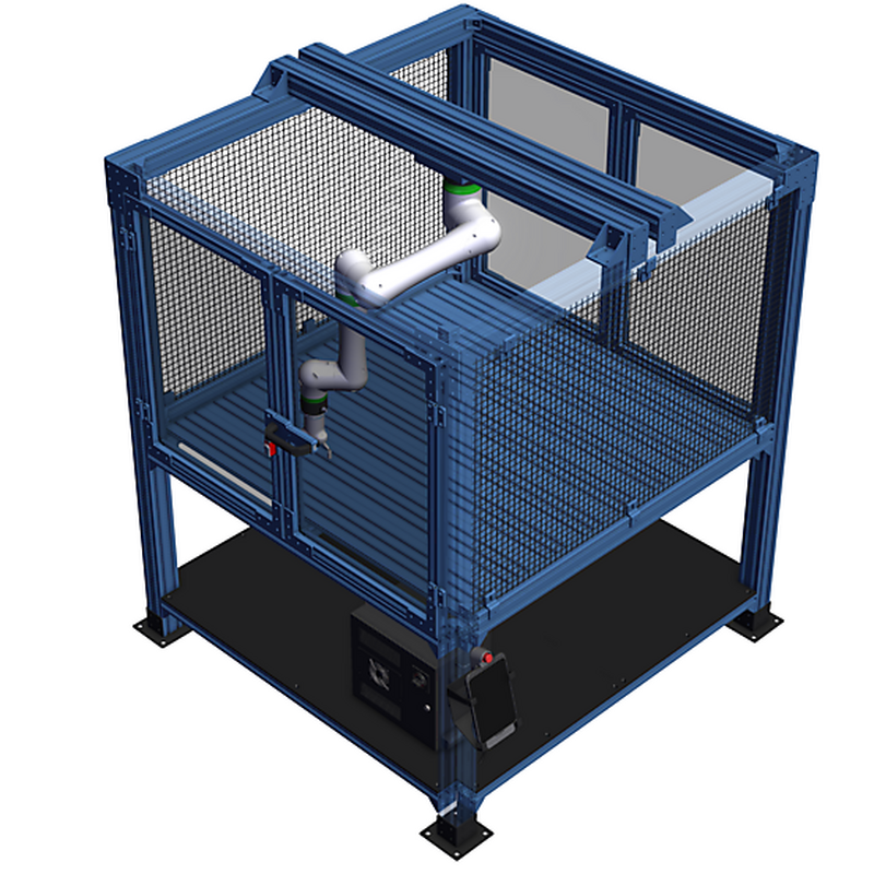 Vention Enclosed Overhead Cobot Cell with Fanuc CRX5iA (AS-PP-307904…