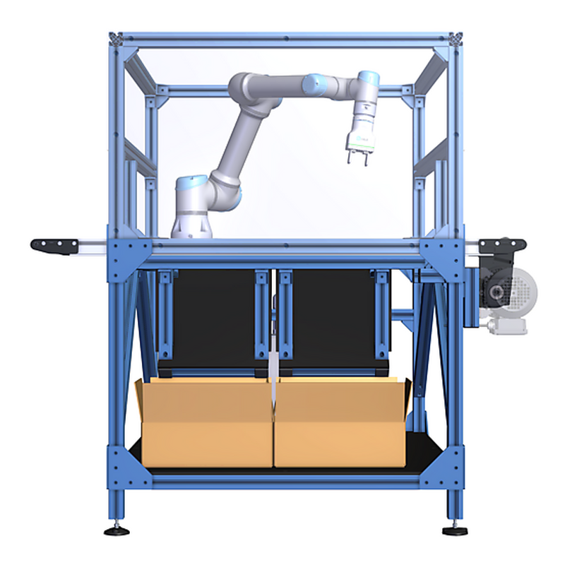 Enclosed Cobot Workstation With Universal Robots Ur5e And Conveyor…