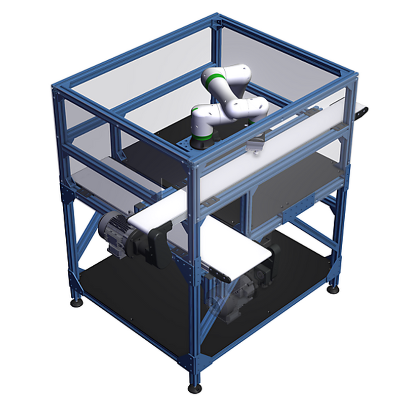 Cobot Enclosed Work Cell with Fanuc CRX5iA and Conveyor (AS-PP-306609…