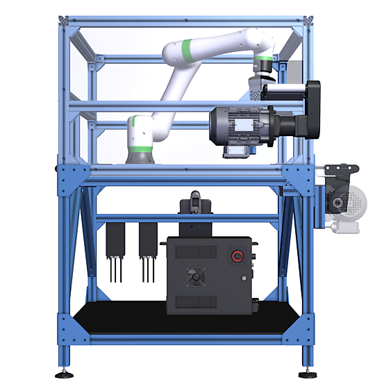 Cobot Enclosed Work Cell with Fanuc CRX5iA and Conveyor (AS-PP-306609…