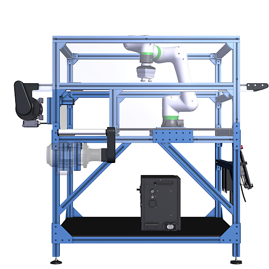 Cobot Enclosed Work Cell with Fanuc CRX5iA and Conveyor (AS-PP-306609…