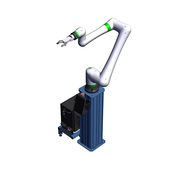 Anchored Pedestal with Fanuc CRX Cobot (AS-PP-138502 v11)