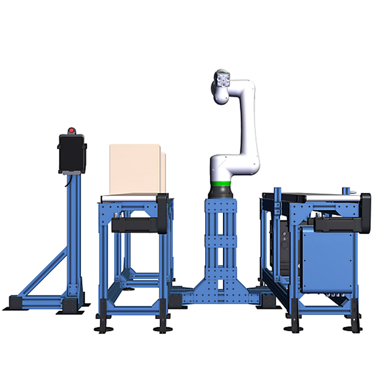 Dual Conveyor Packing Station with Fanuc CRX Cobot (AS-PP-140036 v29)