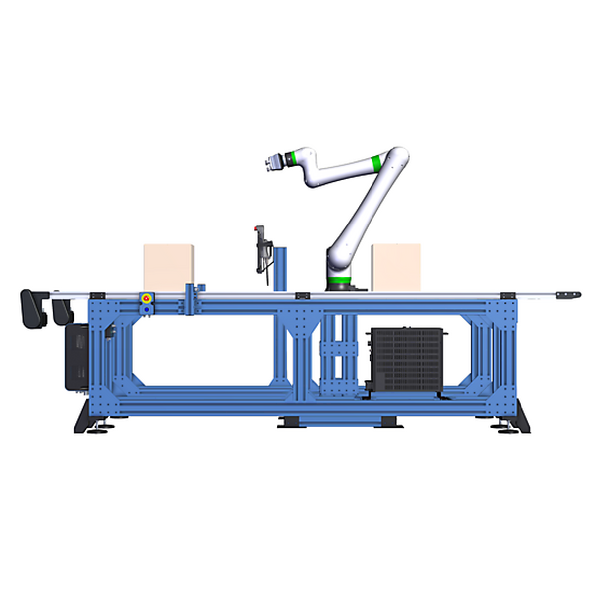 Dual Conveyor Packing Station with Fanuc CRX Cobot (AS-PP-140036 v29)